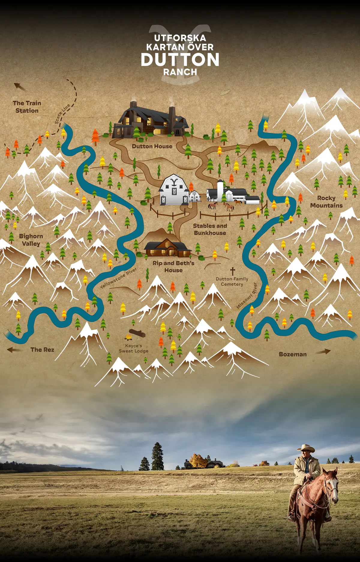 Yellowstone Dutton Ranch Guide | SkyShowtime Sverige